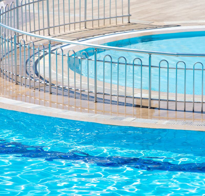 Blue water in the pool. stock image. Image of liquid - 254332495