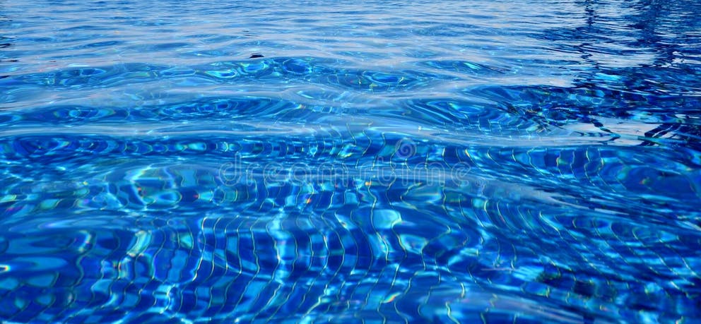 Blue Water in the Pool Bottom Distort Tiled Stock Image - Image of ...