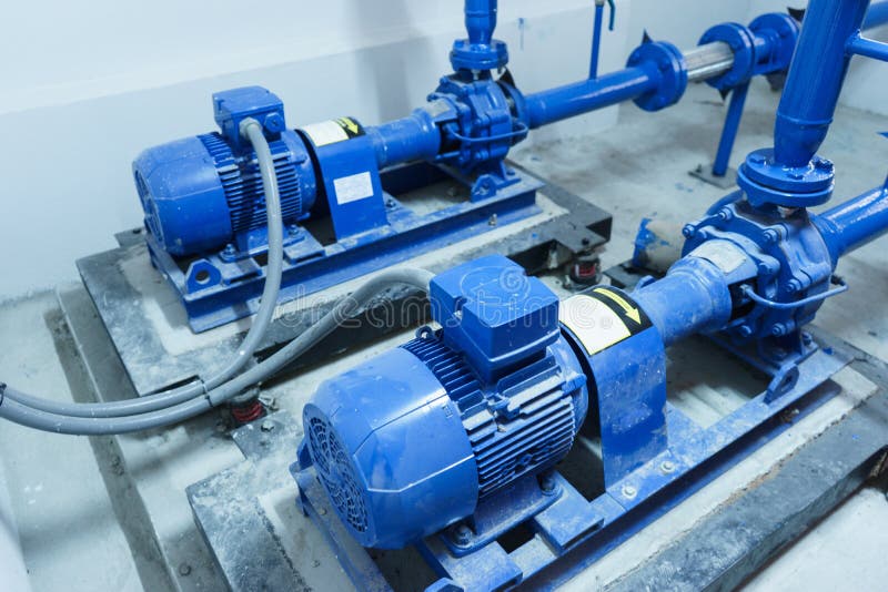 Blue Water pump stock photo. Image of heat, electric - 102928878