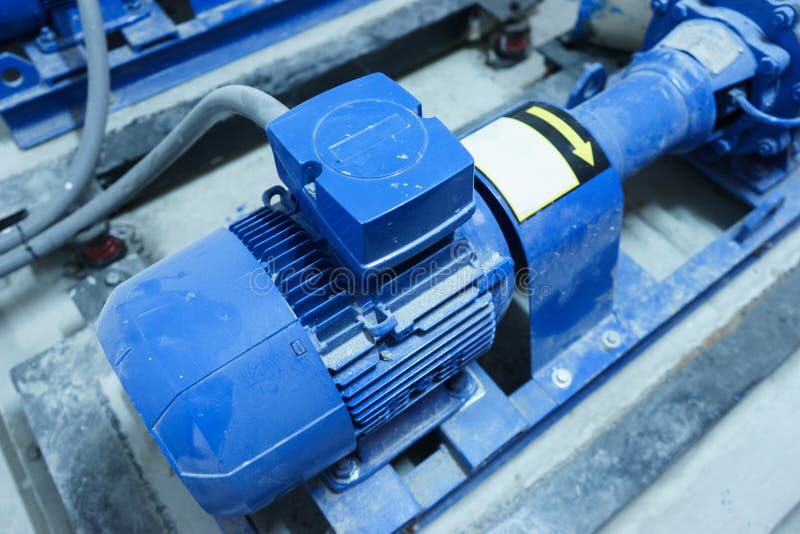 Blue Water pump stock photo. Image of electrical, pipe - 102928934