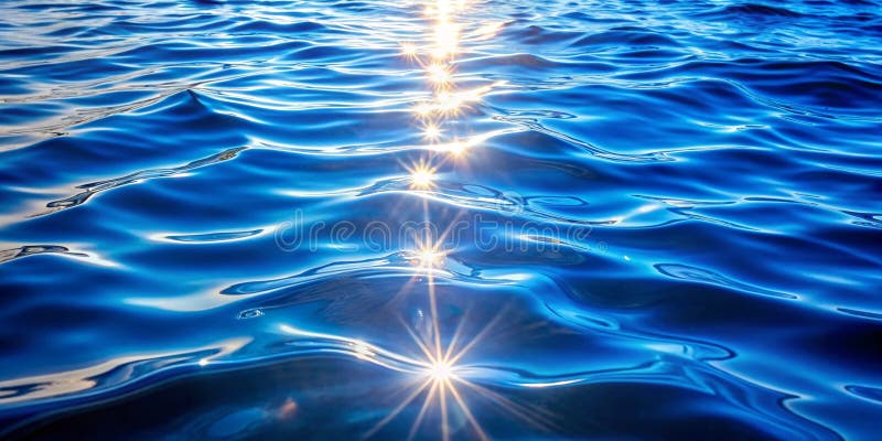 Blue Water Reflection on Metal Surface Texture Stock Illustration ...