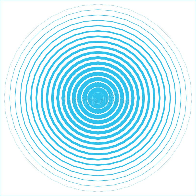 Blue Water Rings Drops Isolated on White Background. Vector Pattern ...