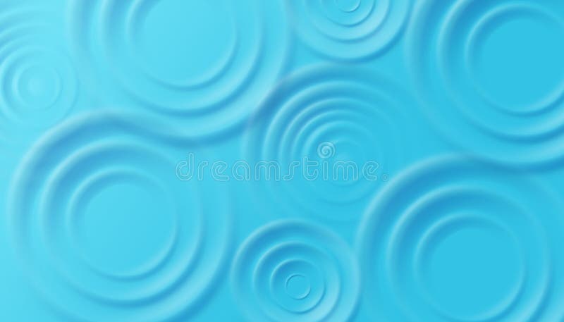 Blue Water Ripple Background with Realistic Liquid Droplet Circle ...