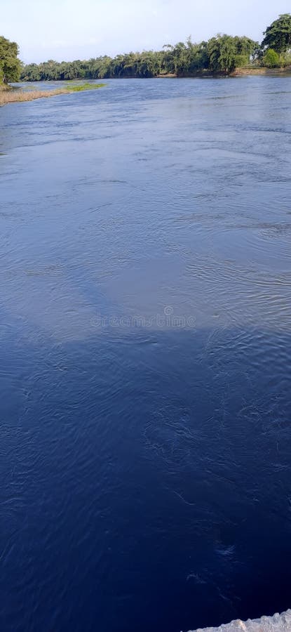 Blue water in river stock photo. Image of nature, blue - 208368790