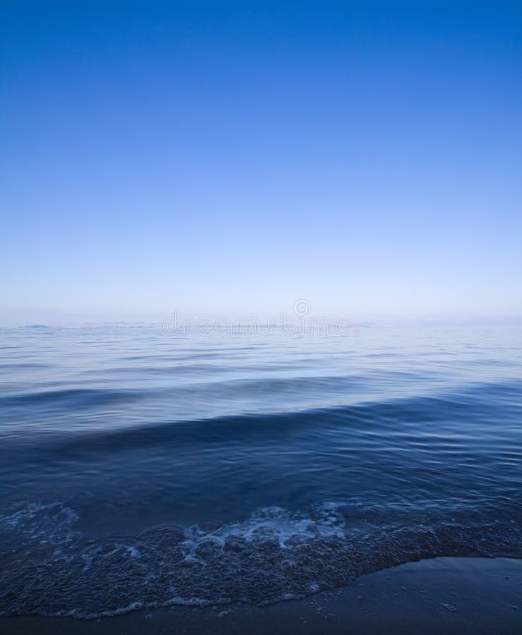 Blue Water Seascape Background Stock Photo - Image of shore, abstract ...