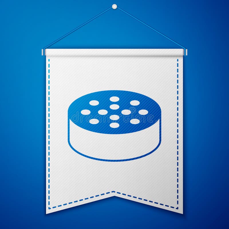 Blue Water Sensor Icon Isolated on Blue Background. White Pennant ...