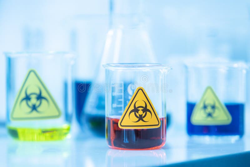 Blue Water Solution in Glass Stock Image - Image of biotechnology ...