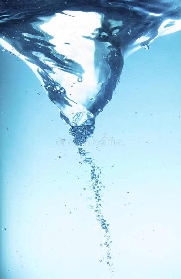 Blue Water Spiral of Water Swirling Around in Studio Stock Photo ...