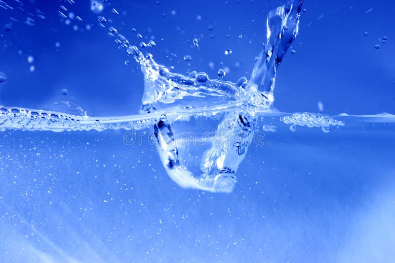 Blue water splash stock image. Image of detail, drip, macro - 2580619