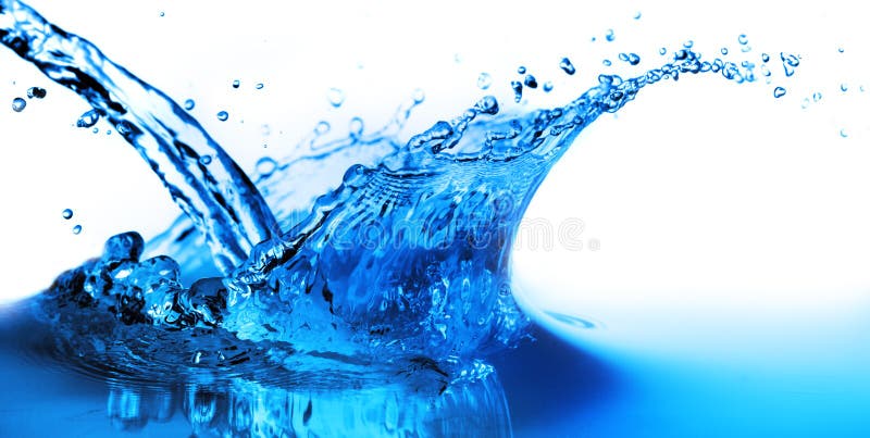 Blue water splash stock image. Image of bright, bubbles - 5363767