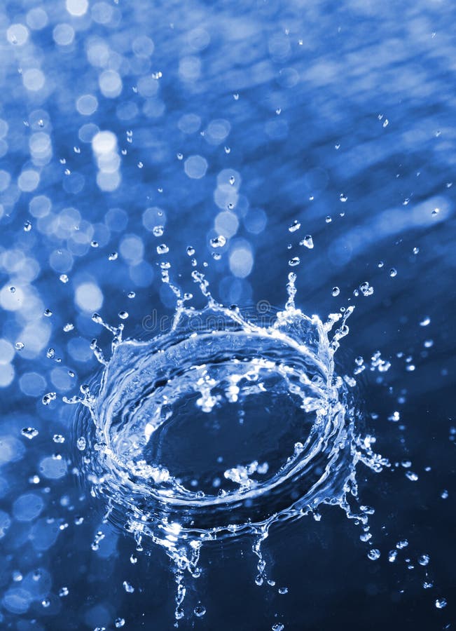 Blue water splash stock image. Image of drop, macro, concepts - 5937989