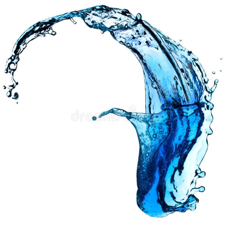 Blue water splash stock photo. Image of liquid, closeup - 6475758