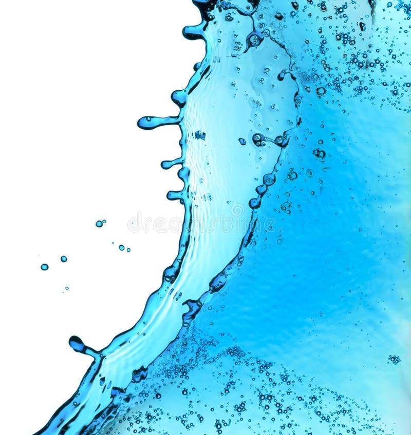 Blue water splash stock photo. Image of white, isolated - 6475832