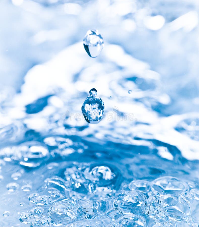 Blue water splash stock image. Image of close, bubble - 7276555
