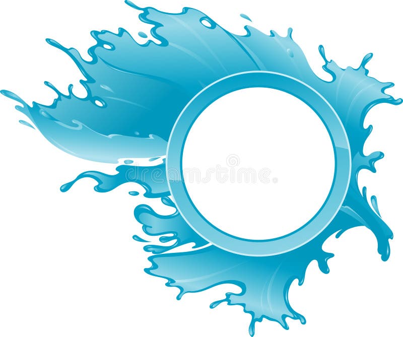 Blue Water Splash stock illustration. Illustration of shapes - 41151548