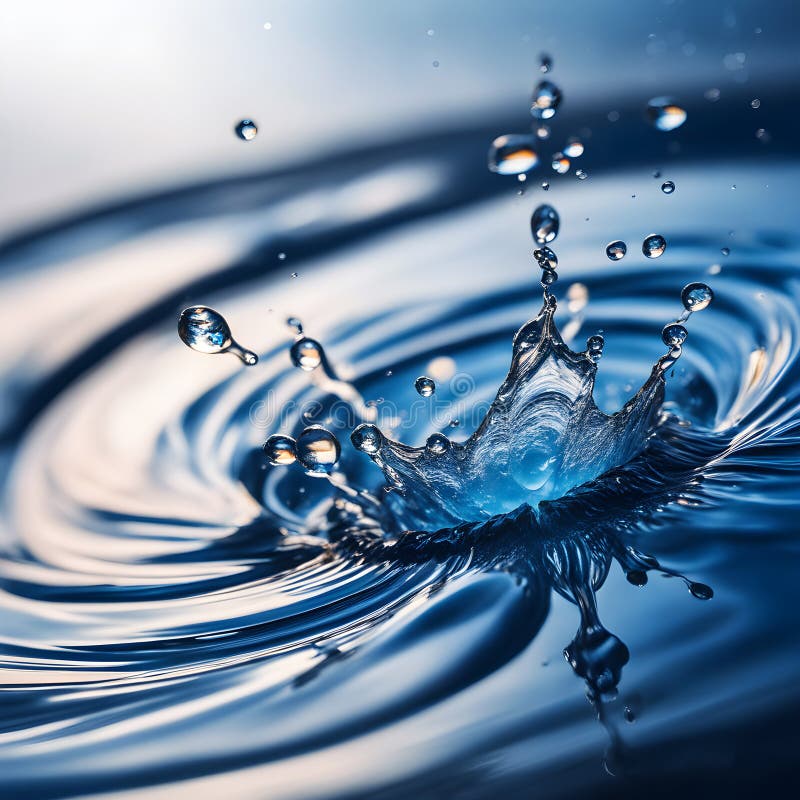 Blue Water Splash on Aqua Background Stock Illustration - Illustration ...