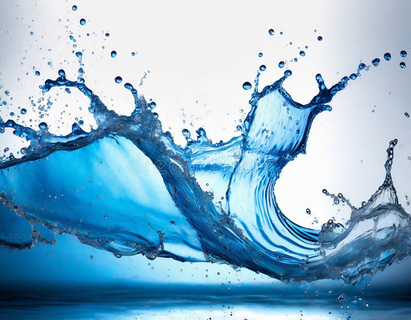 Blue Water Splash Background. Vector Illustration Eps10. Water Splash ...