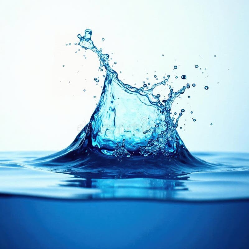 Blue Water Splash, Dynamic, Vibrant, Stylized , Curve, Sea, Shiny Stock ...