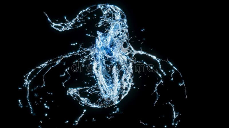 Blue Water Splash Intro Able To Loop Seamless Stock Footage - Video of ...