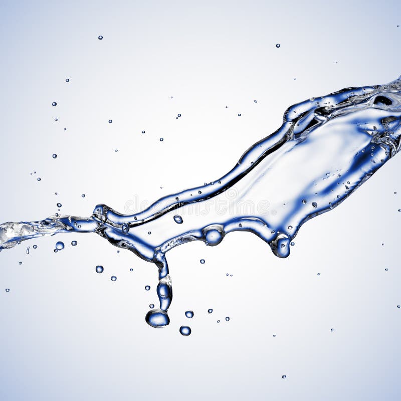 Blue Water Splash Isolated on Blue Background Stock Illustration ...