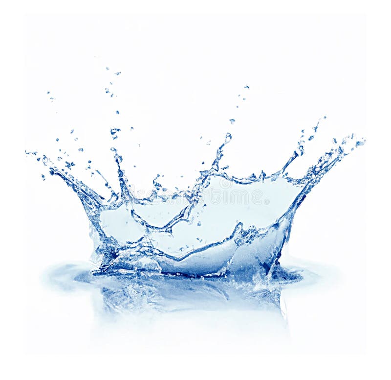 Blue water splash isolated stock photo. Image of flowing - 258757194