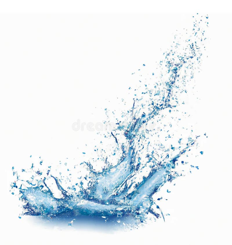 Blue water splash isolated stock photo. Image of motion - 258757362