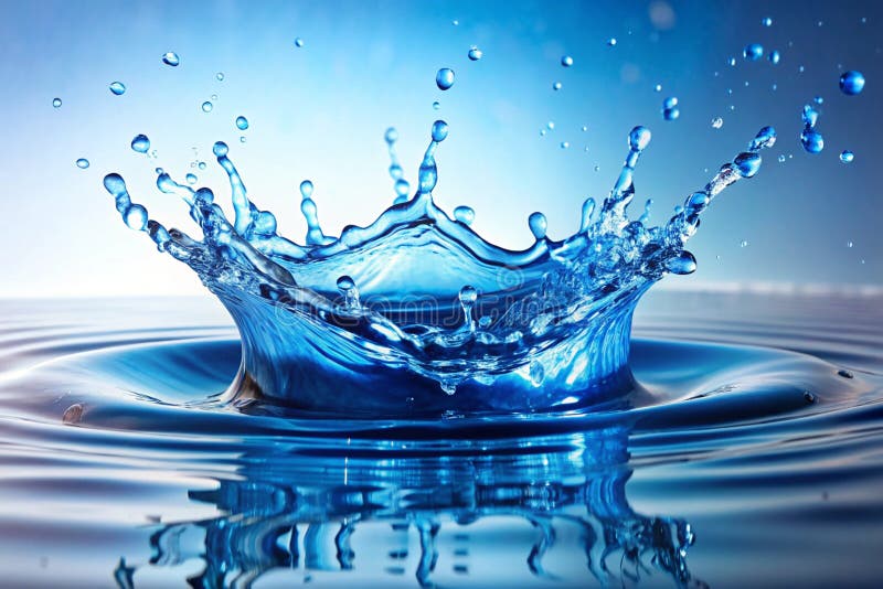 Blue Water Splash: Natureâ€™s Refreshing Beauty Stock Illustration ...