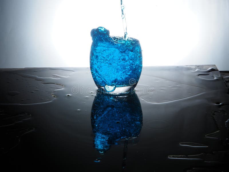 Blue water splash stock image. Image of purity, coloured - 92697995