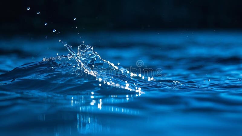 Blue Water Splash Refreshing Power Stock Illustration - Illustration of ...