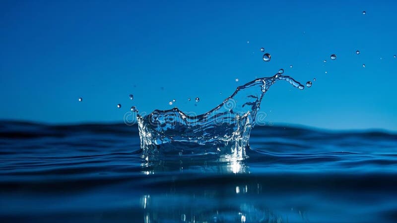 Blue Water Splash Refreshing Power Stock Illustration - Illustration of ...