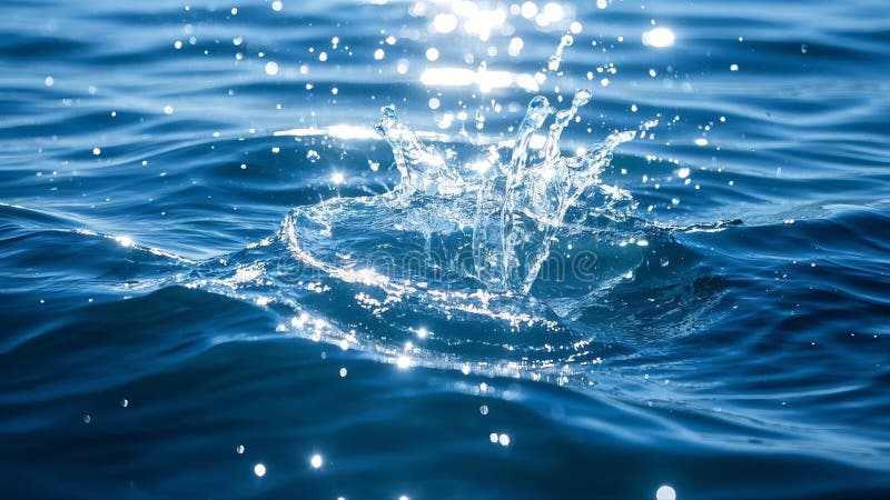 Blue Water Splash Refreshing Power Stock Illustration - Illustration of ...