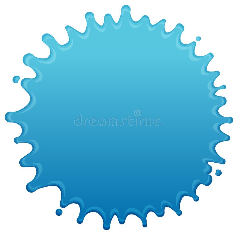 Blue Water Splash Shape Vector Illustration Stock Vector - Illustration ...