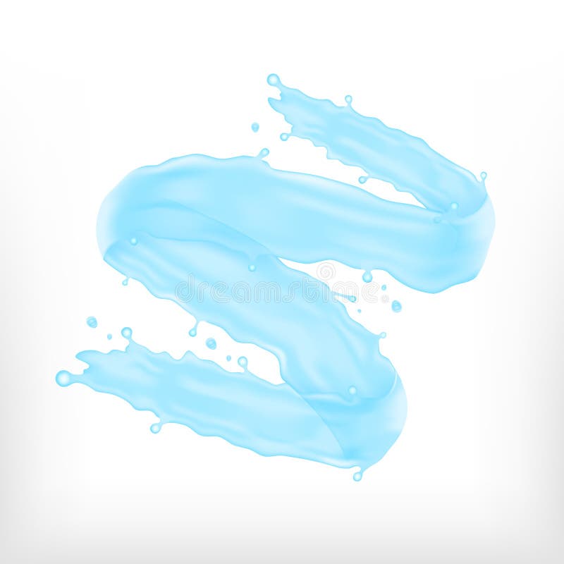 Blue water splash stock vector. Illustration of freshness - 65543766