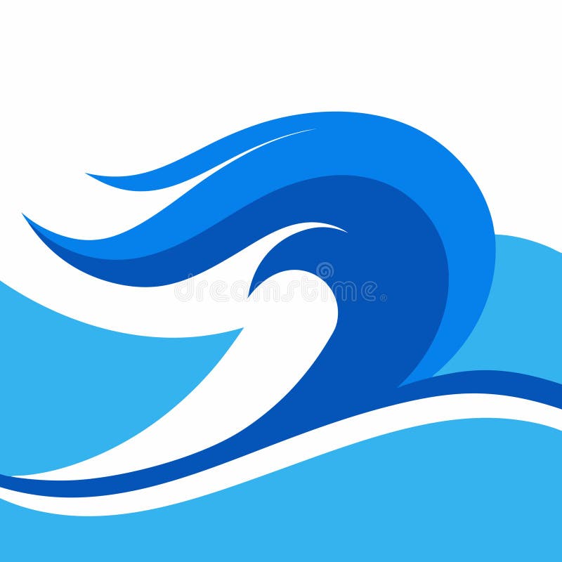 Blue Water Splash Vector Illustration Isolated on White Editorial ...