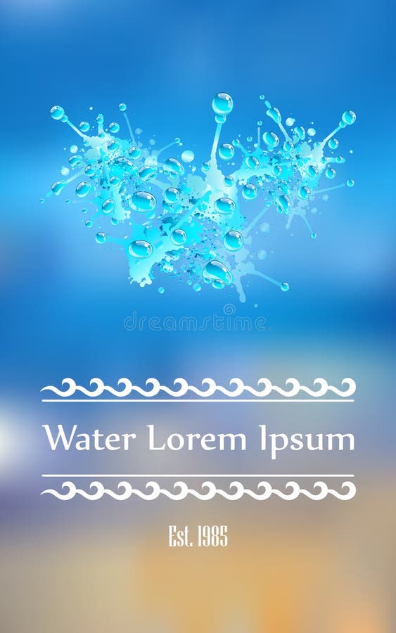 Graphic water splash stock vector. Illustration of ocean - 145019396