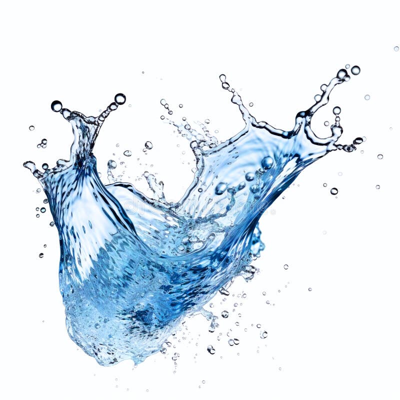 Blue Water Splash on a White Background Stock Illustration ...