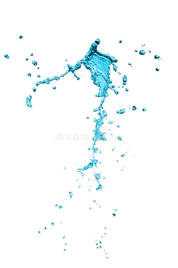 Blue Water Splash White Background Stock Image - Image of aqua ...