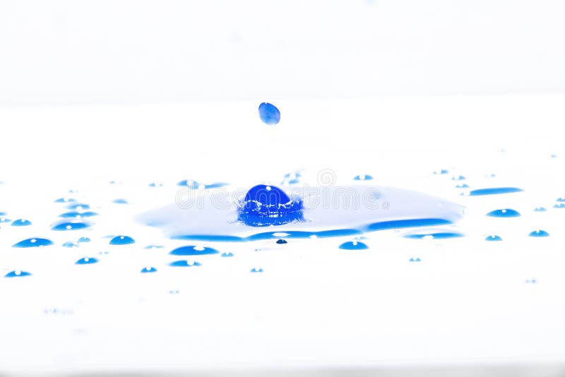 Blue Water Splashes on a White Background, Stock Image - Image of crown ...