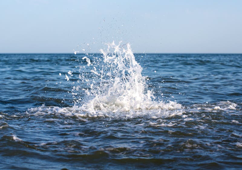 Blue water splashing stock photo. Image of coastline - 120435864