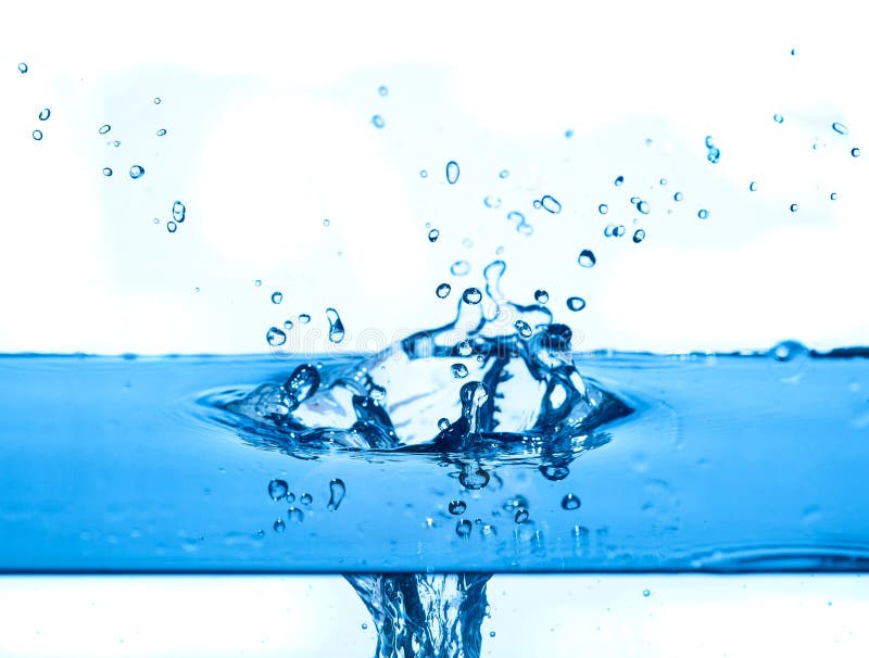 Blue Water Splashing White Background Picture. Image: 16703516