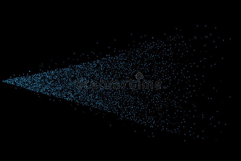 Blue Water Spray Mist of Atomizer. Vector Cosmetic Effect Illustration ...