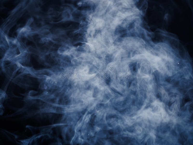 Blue Water Steam on Dark Background. Stock Photo - Image of water ...
