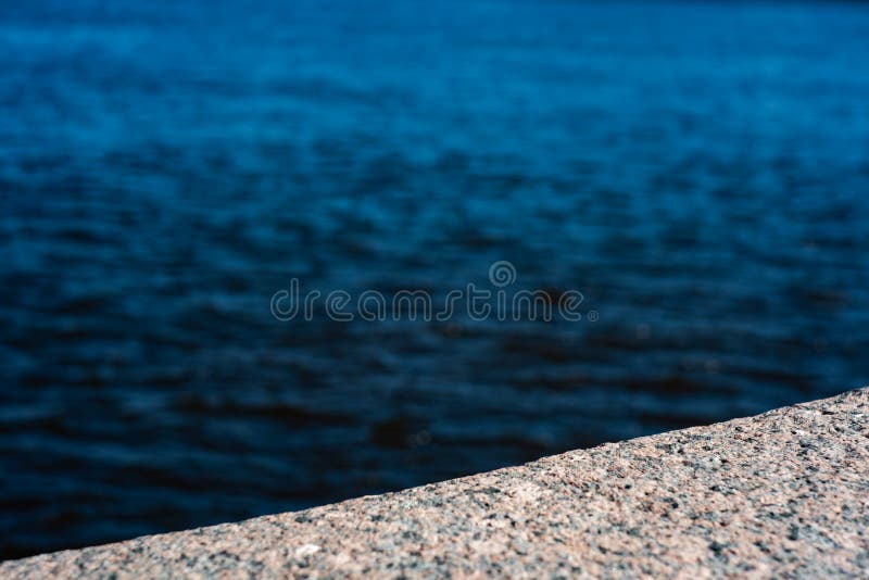 Blue Water and Stone Border Stock Photo - Image of ripple, bright ...