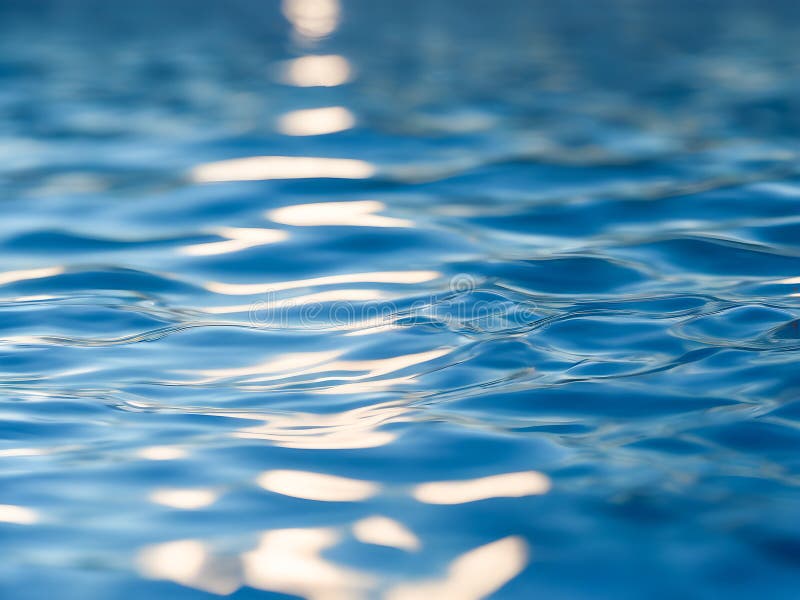 Blue Water Surface Ripples Create an Abstract Wave Pattern Stock ...