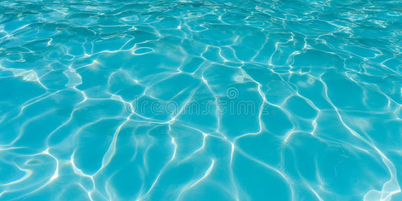 Blue Water Surface with Sun Reflection Stock Image - Image of swimming ...