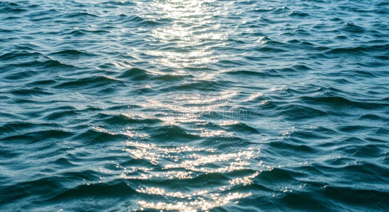 Blue Water Surface with Sunlight Reflections Stock Illustration ...