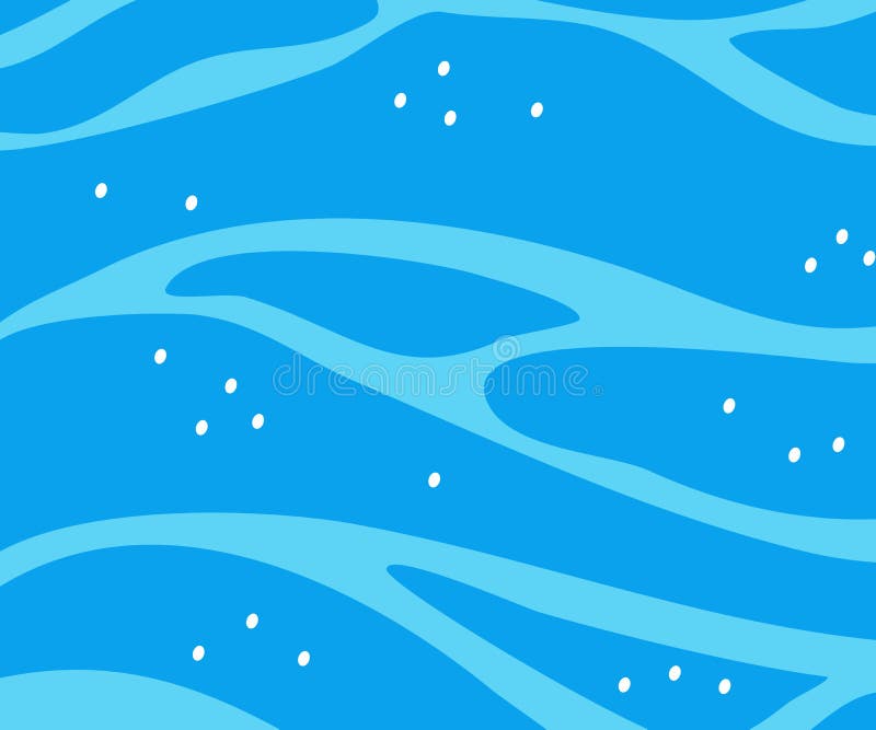 Blue Water Surface Template in Cartoon Style Stock Vector ...