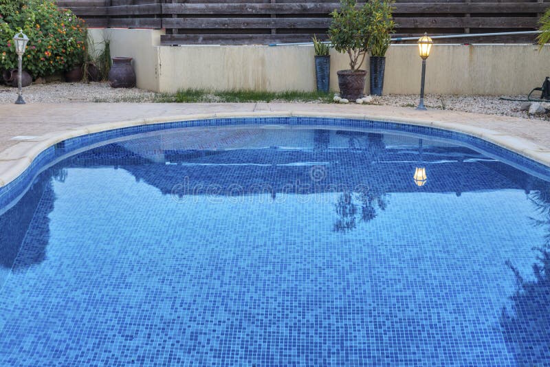 Blue Water Swimming Pool Close Up View. Stock Photo - Image of leisure ...