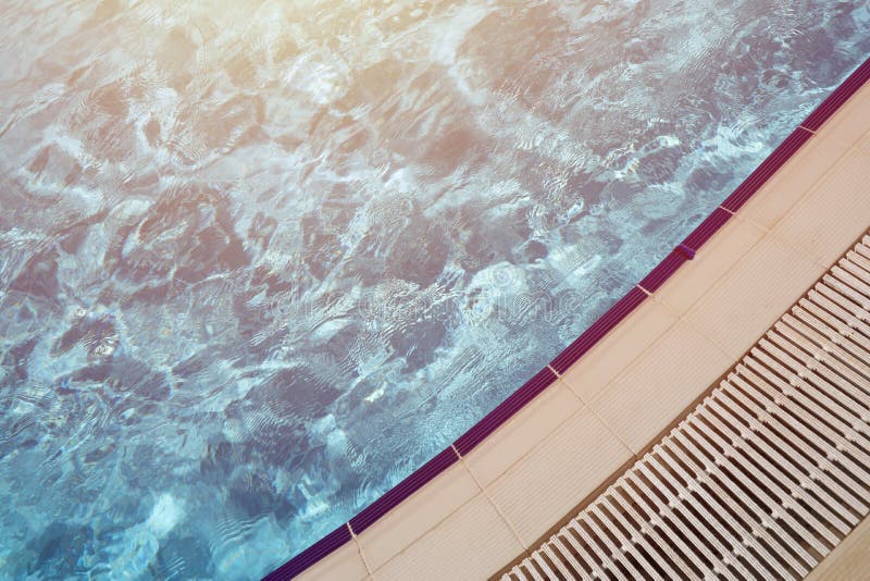 Blue Water in Swimming Pool Outdoors Under the Shiny Sunlight Stock ...