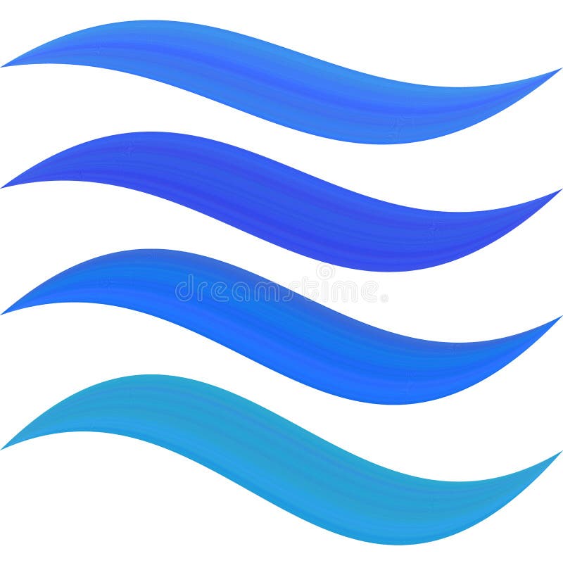 Blue Water Symbol Element Set Stock Vector - Illustration of color ...